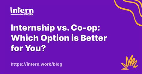 Internship Vs Co Op Which Option Is Better For You