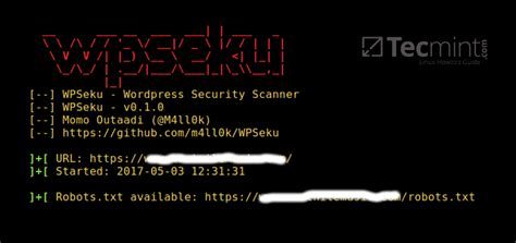 Wpseku A Vulnerability Scanner To Find Security Issues In Wordpress