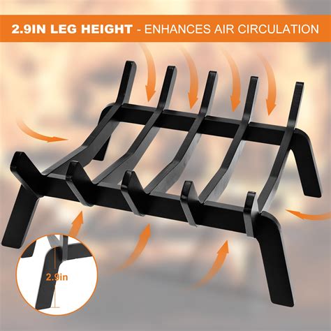 Fireplace Grate 14in Heavy Duty Small Fire Grate For Inside Fireplace