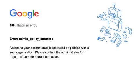 how to fix error admin policy enforced on g suite ais blog