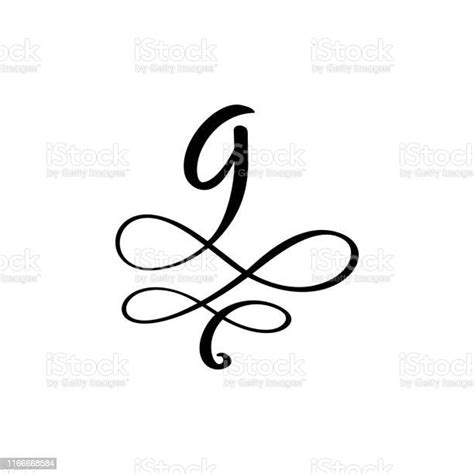 벡터 손으로 그린 서예 꽃 번호 9 모노그램 또는 로고 소용돌이와 컬 핸드 레터링 숫자 나인 웨딩 플로럴 디자인 0명에 대한 스톡 벡터 아트 및 기타 이미지 Istock