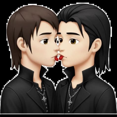 Goth Boys One Goth Boy Pale With Brown Hair The Other A Goth Boy Tan