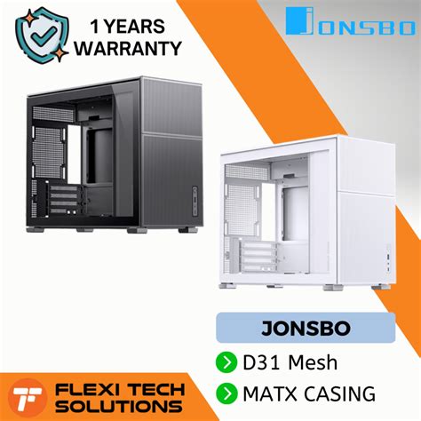 Jonsbo D Mesh Matx Pc Desktop Case Black White J Ca D Mesh Wh J Ca D Mesh Bk Flexi Tech