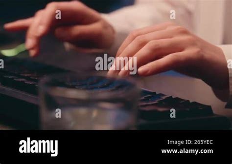 Cropped View Woman Hands Gamer Programmer Tech It Worker Hacker Coding