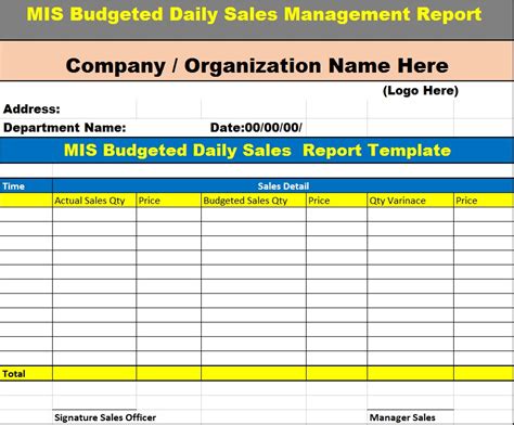 Mis Management Report Templates Free Report Templates