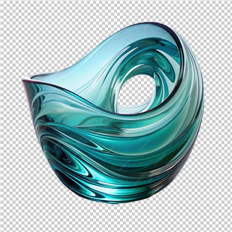 3d Glass On Obstruct Shape On Transperent Background Premium Ai