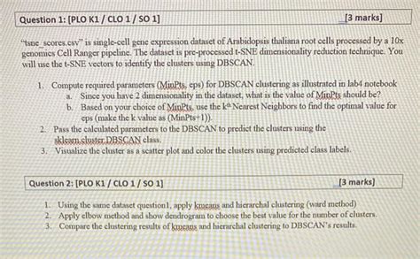 Solved Tsne Scores Csv Is Single Cell Gene Expression Chegg