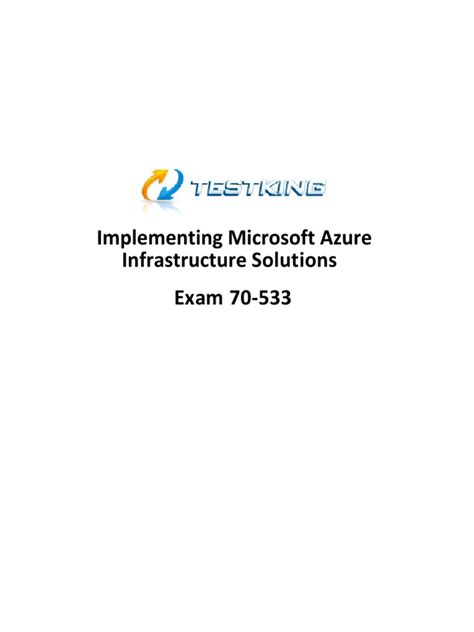 Implementing Microsoft Azure Infrastructure Solutions Exam 70 533 Download Free Pdf Domain