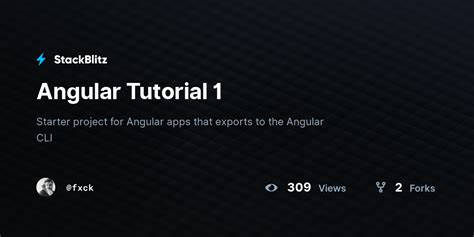 Angular Tutorial 1 Stackblitz