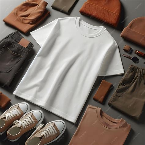 Premium Photo Tshirt Mockup Concept With Plain Clothing