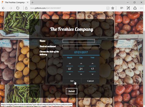 Android Date Form Widgets Jotform