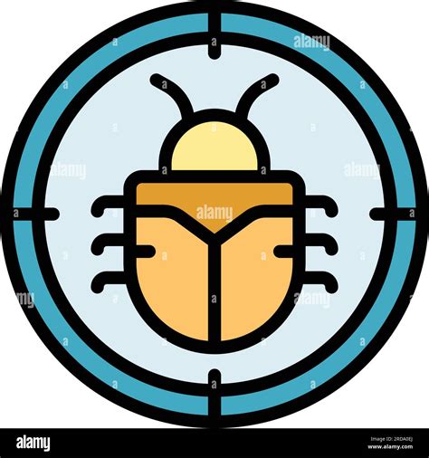 Cyber Bug Icon Outline Vector Secure Fraud Money Key Color Flat Stock Vector Image And Art Alamy