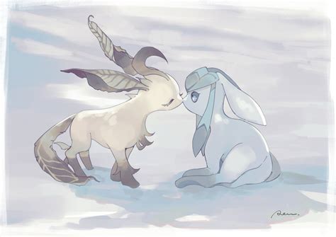 Glaceon And Leafeon Pokemon Drawn By Sputnik2 Danbooru