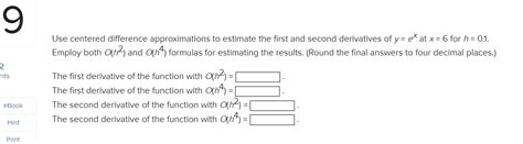 solved compute forward and backward difference