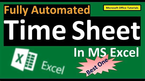 Ms Excel How To Prepare Timesheet In Excel Full Tutorial Fully
