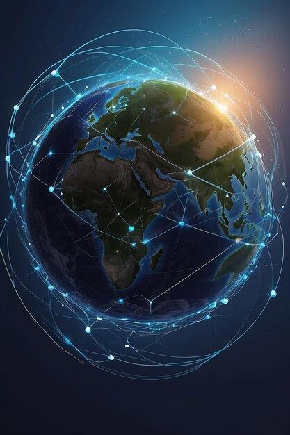 Connecting The World Concept With Connecting Dots Generative Ai Premium Ai Generated Image