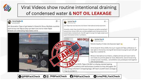 Ministry Of Defence Slams ‘fake Claims Of Oil Leak In Tejas At Dubai