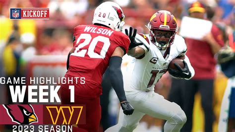 Arizona Cardinals Vs Washington Commanders Game Highlights Nfl 2023