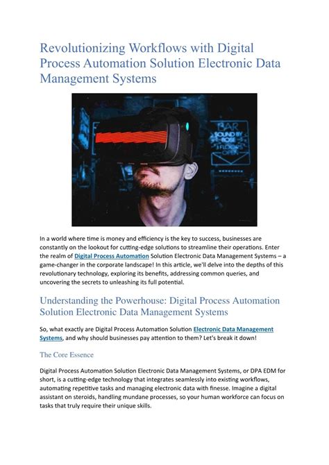 Ppt Revolutionizing Workflows With Digital Process Automation
