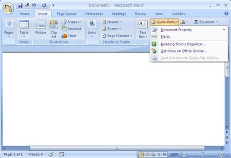Digital World Insert Tab In Microsoft Word