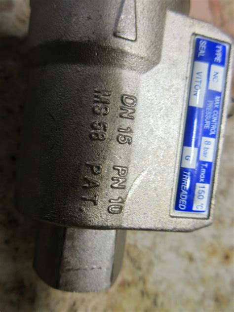 Airon Pneumatic Valve Type Nc 8bar Seal Viton G Threaded Dn15 Pn10 Ms58