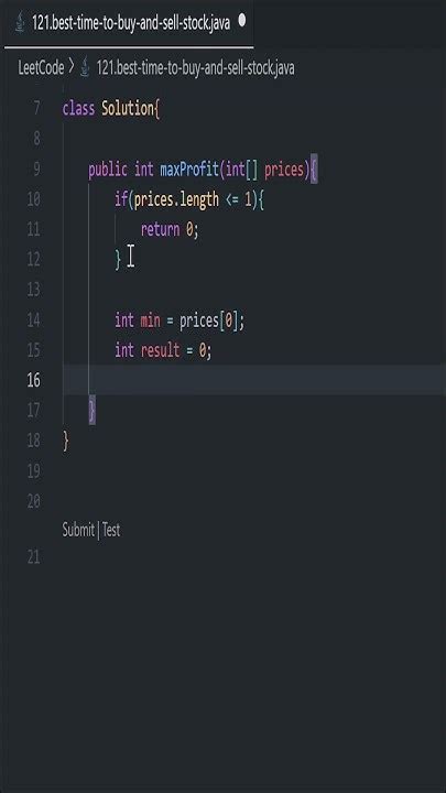 Best Time To Buy And Sell Stock Leetcode 121leetcode Dsa Java