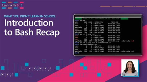 introduction to bash recap learn with dr g youtube