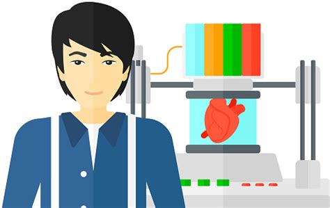 남자 3 D 프린터 기업 재무와 산업에 대한 스톡 벡터 아트 및 기타 이미지 기업 재무와 산업 디자인 만화 Istock