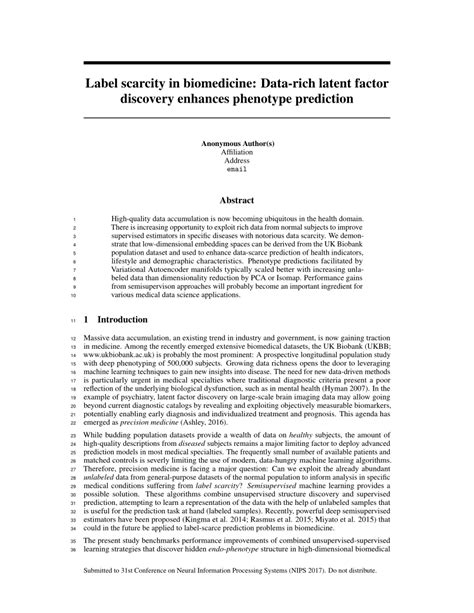 Pdf Label Scarcity In Biomedicine Data Rich Latent Factor Discovery