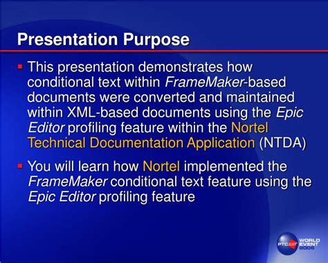 Ppt Transforming Framemaker Conditional Text To Xml With Epic Editor