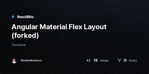 Angular Material Flex Layout Forked Stackblitz