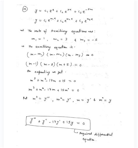 Solved Additonal Problems Y C Eax Cze X Ans Y Y Y Course Hero