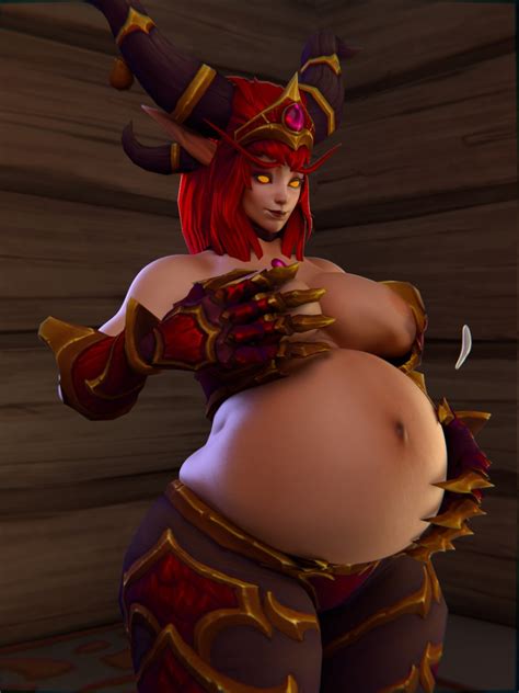 Rule 34 1girls 3d Alexstrasza Belly Big Belly Big Breasts Blizzard