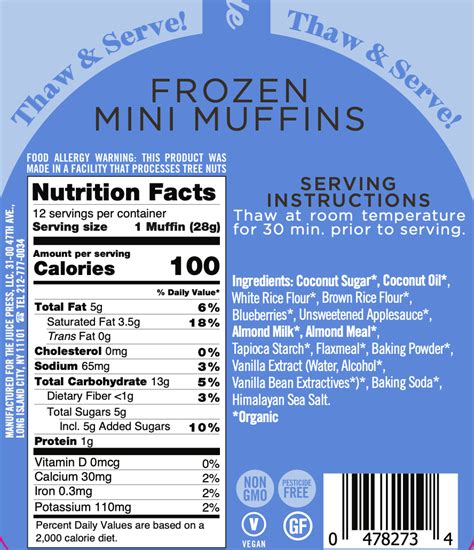 Blueberry Mini Muffins Juice Press