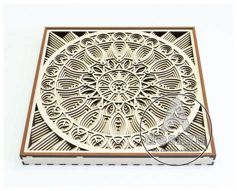 Mandala Vector Mandala Scroll Saw Pattern Mandala Laser Cut Etsy