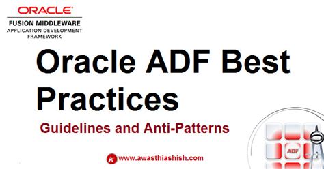 oracle adf best practices mistakes and worst pracitces