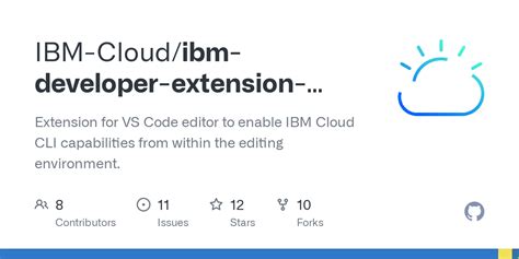 Github Ibm Cloudibm Developer Extension Vscode Extension For Vs Code Editor To Enable Ibm