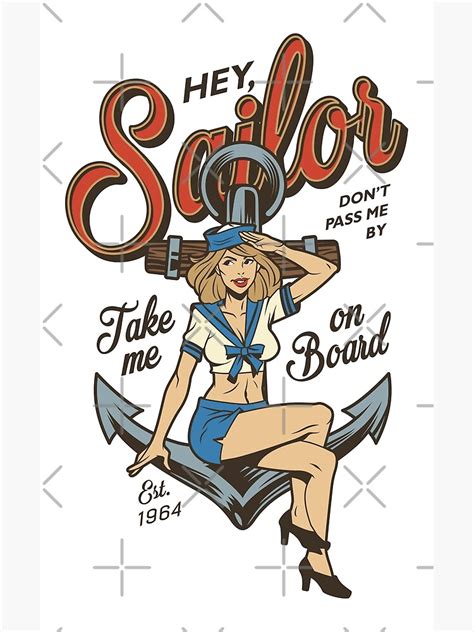 Vintage Sailor Pinup Girl Poster For Sale By Renju1902 Redbubble