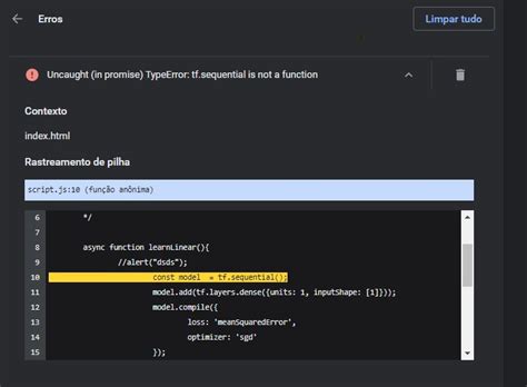 Javascript Uncaught In Promise TypeError Tf Sequential Is Not A