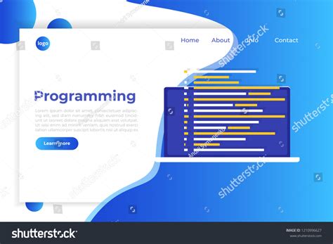 Coding Software Development Programming Program Code Stock Vector