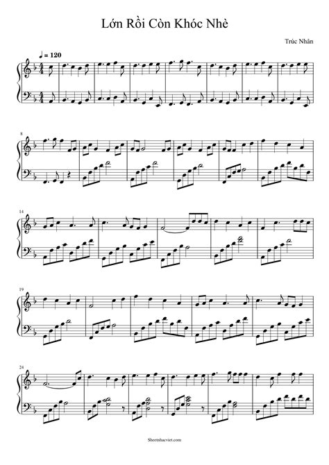 Download Sheet Nhạc Piano hay nhất tại SheetNhacViet com