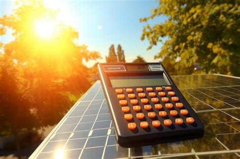 Solar Powered Calculator Under Sunlight Premium Ai Generated Image