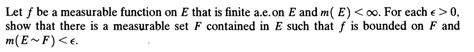 Solved Let F Be A Measurable Function On E That Is Finite Chegg