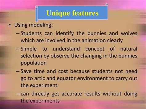 Unique Features Of Simulation And Modeling Ppt