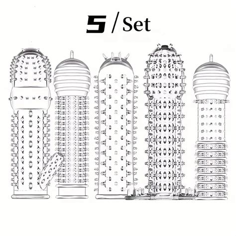 Penis Extender Cock Rings Delay Ejaculation Reusable Penis Condoms Dick