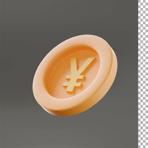 Premium Psd Yuan Coin 3d Rendering