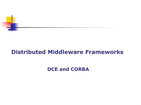 PPT Comprehensive Guide To DCE Middleware And CORBA Frameworks