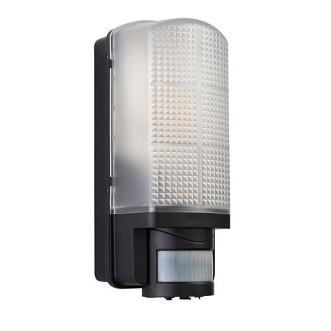 8w Led Cct Ip44 Pir Motion Sensor Black Bulkhead Wall Light In Stock