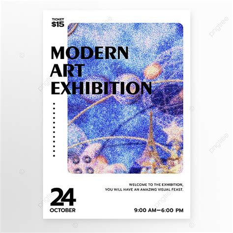 Art Exhibition Promotion Flyer Blue Modern Art Exhibition Poster