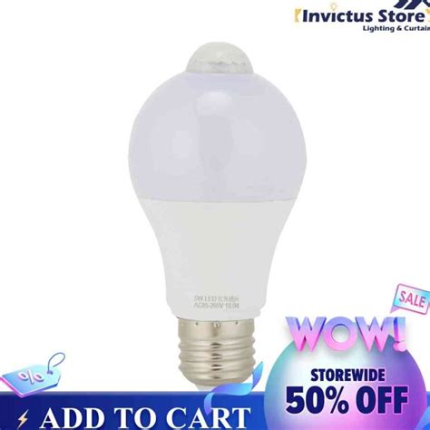 จัดส่งฟรี Led Pir หลอดไฟ Motion Sensor โคมไฟ5 7 9 12วัตต์ไฟกลางคืน